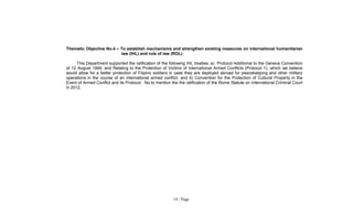 ICCPR Accomplishment Report 1 | PDF