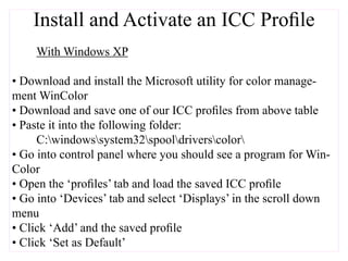 ICC Profiles | PDF