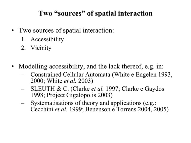 Modelling Proximal Space In Urban Cellular Automata Ppt