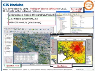 An Open Source GIS System for Earthquake Early Warning and Post-Event Emergency Management | PPT