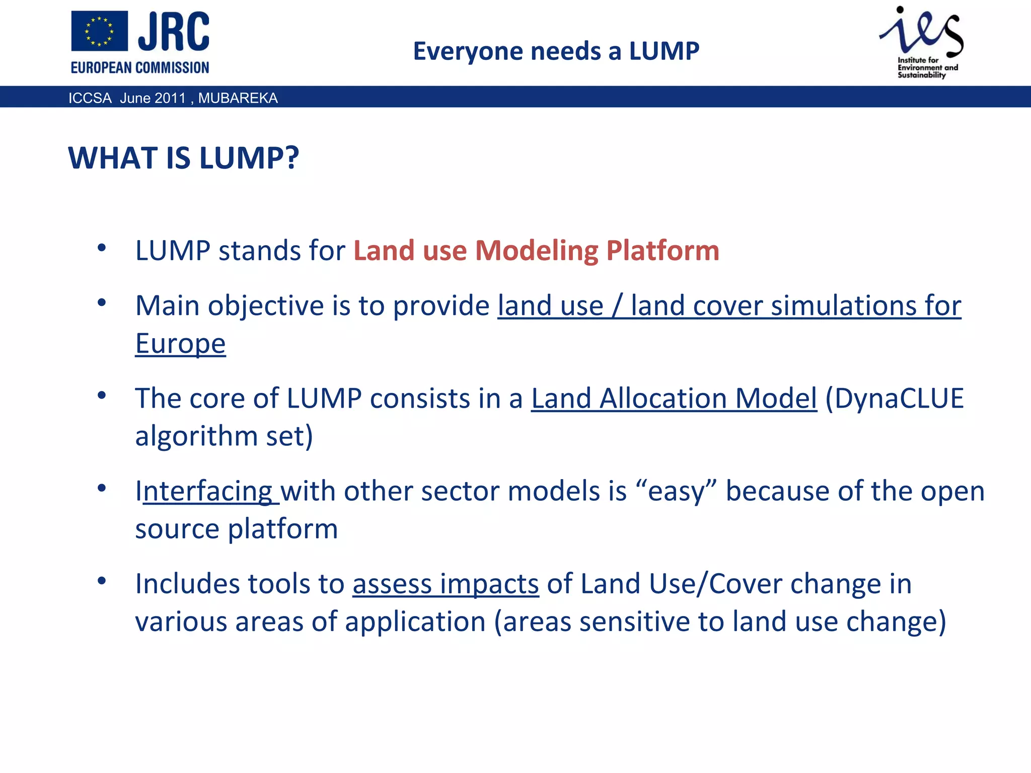 A High Resolution Land use/cover Modelling Framework for Europe ...