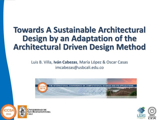 Towards A Sustainable Architectural Design by an Adaptation of the ...