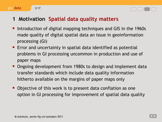 Improvement of Spatial Data Quality Using the Data Conﬂation | PPT