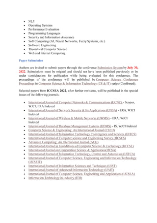 12th International Conference on Computer Science, Engineering and Applications (ICCSEA 2022) | PDF