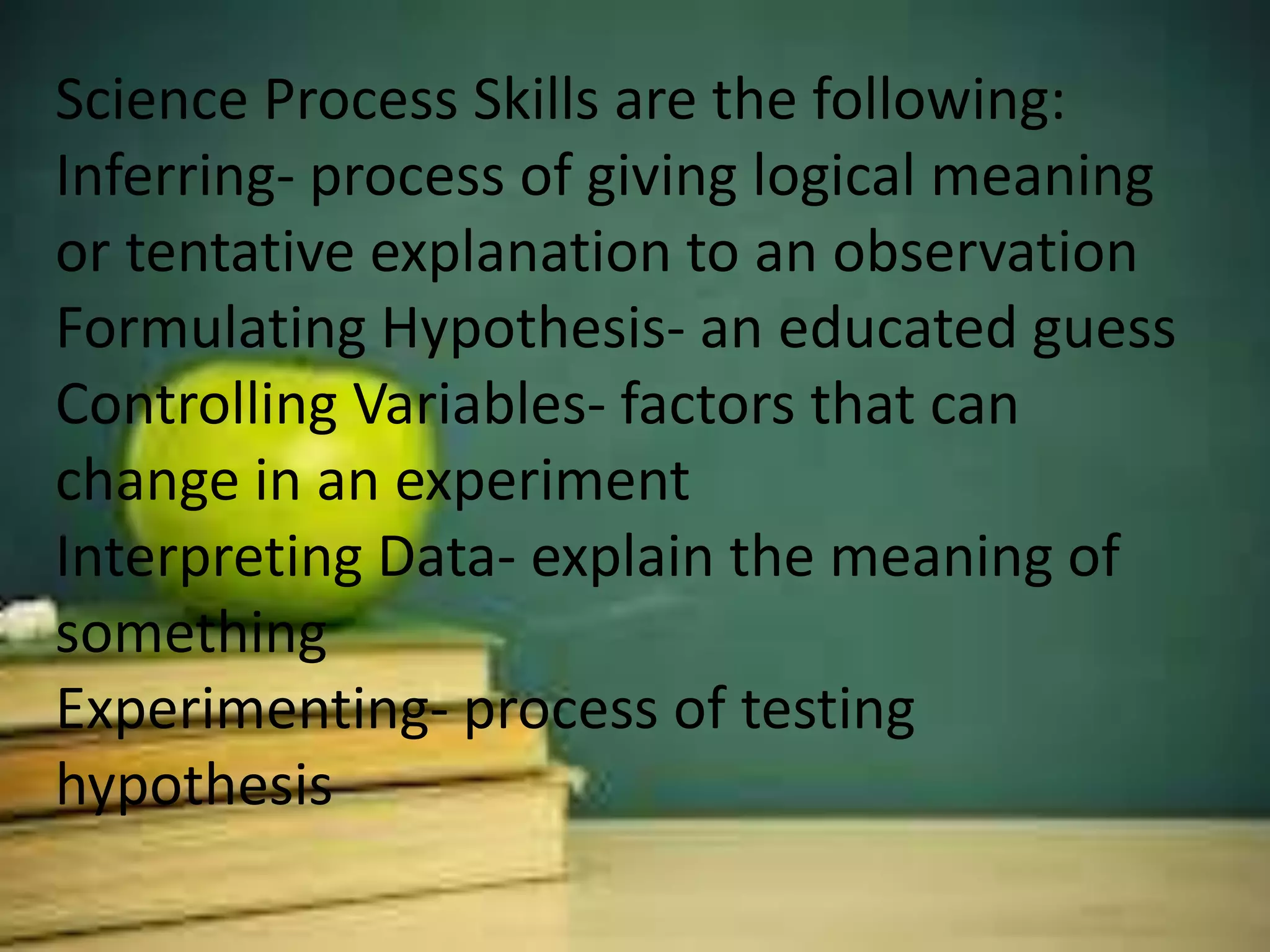 Iccs science 6 definition, process and skills | PPTX