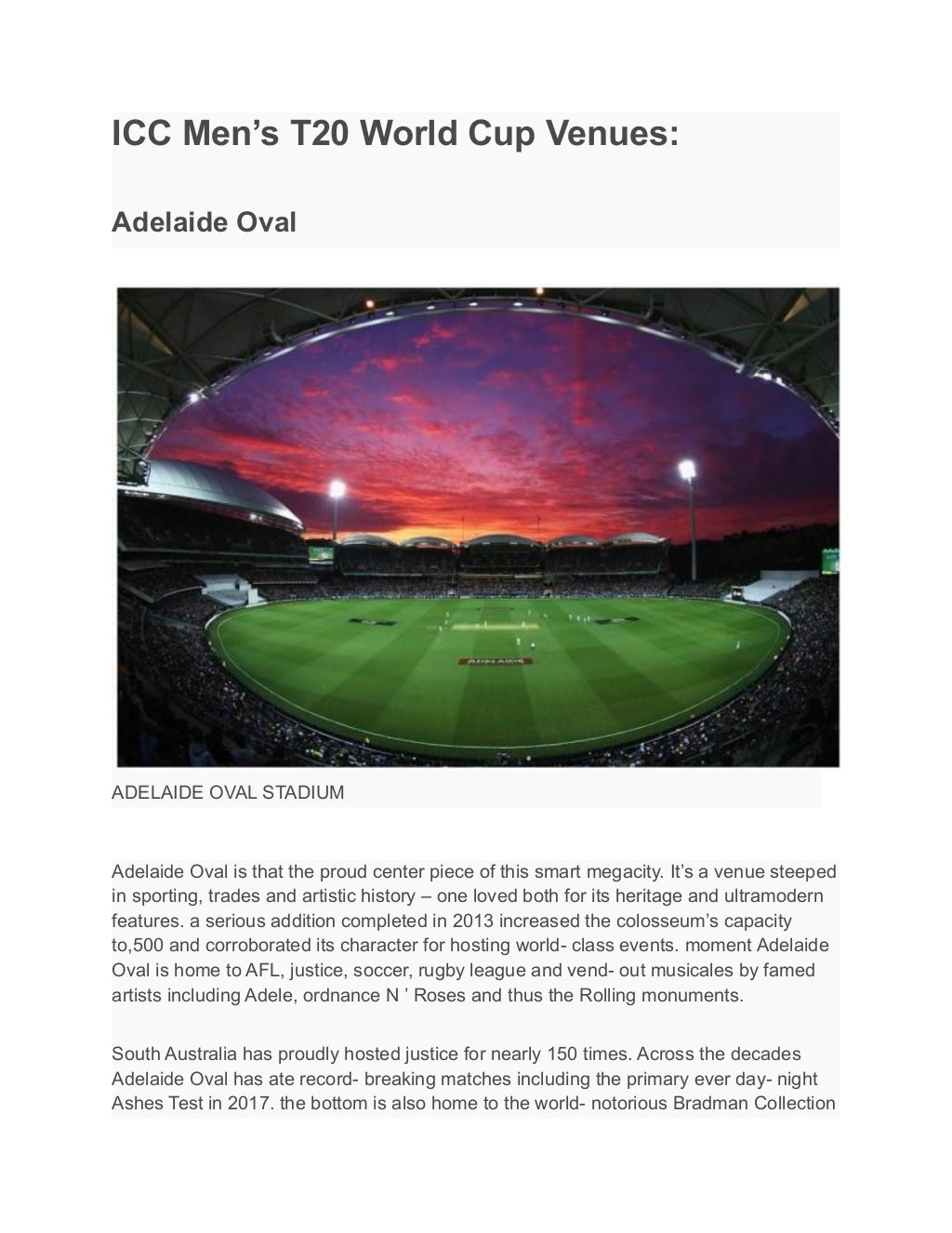 ICC T20 WORLD CUP 2022/t20 world cup schedule | PDF