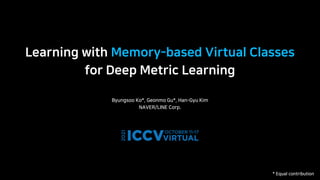 [ICCV2021] Learning with Memory-based Virtual Classes for Deep Metric Learning (PPT) | PPT