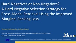 Hard-Negatives Selection Strategy for Cross-Modal Retrieval | PDF ...