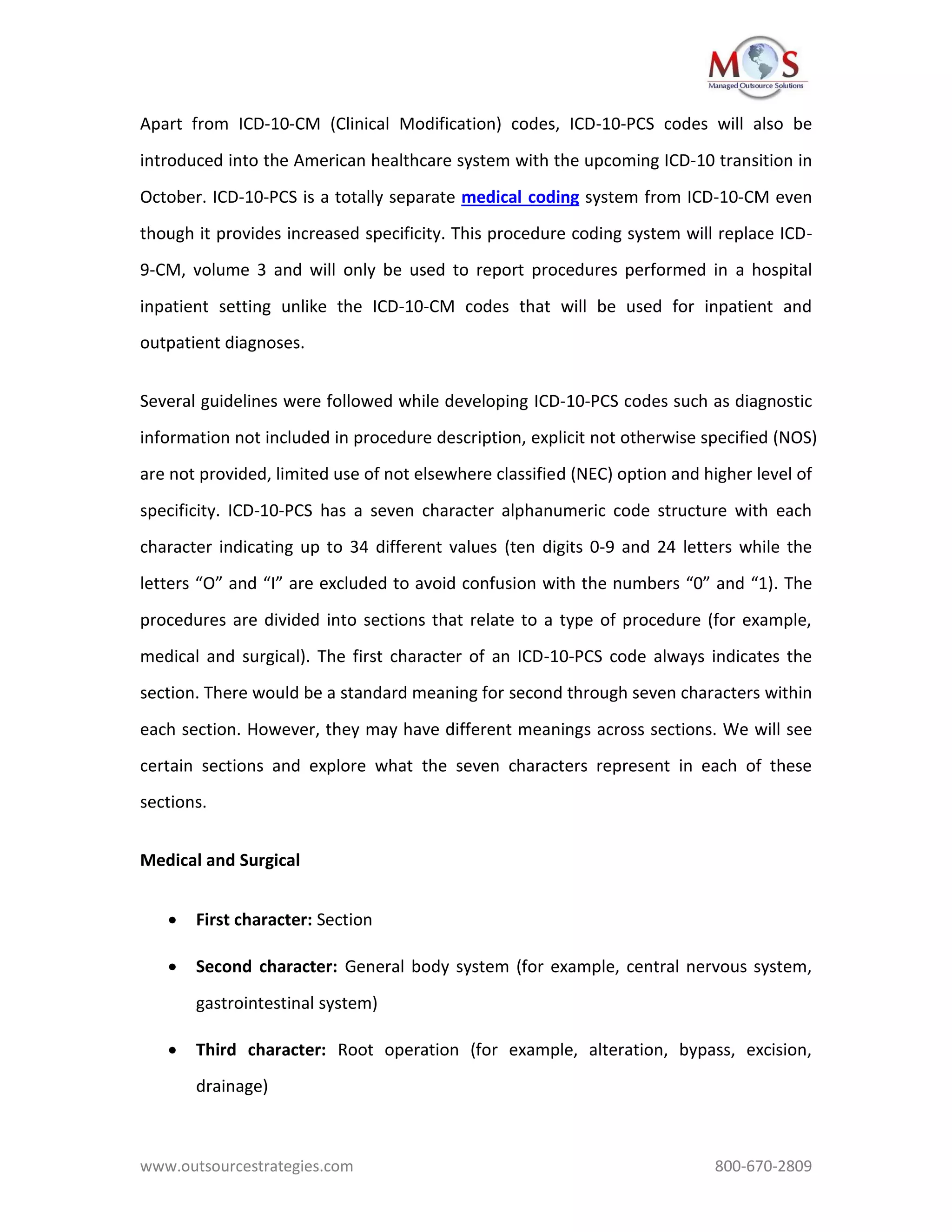 ICD-10-PCS Codes – Definition, Use and Importance | PDF | Surgery ...