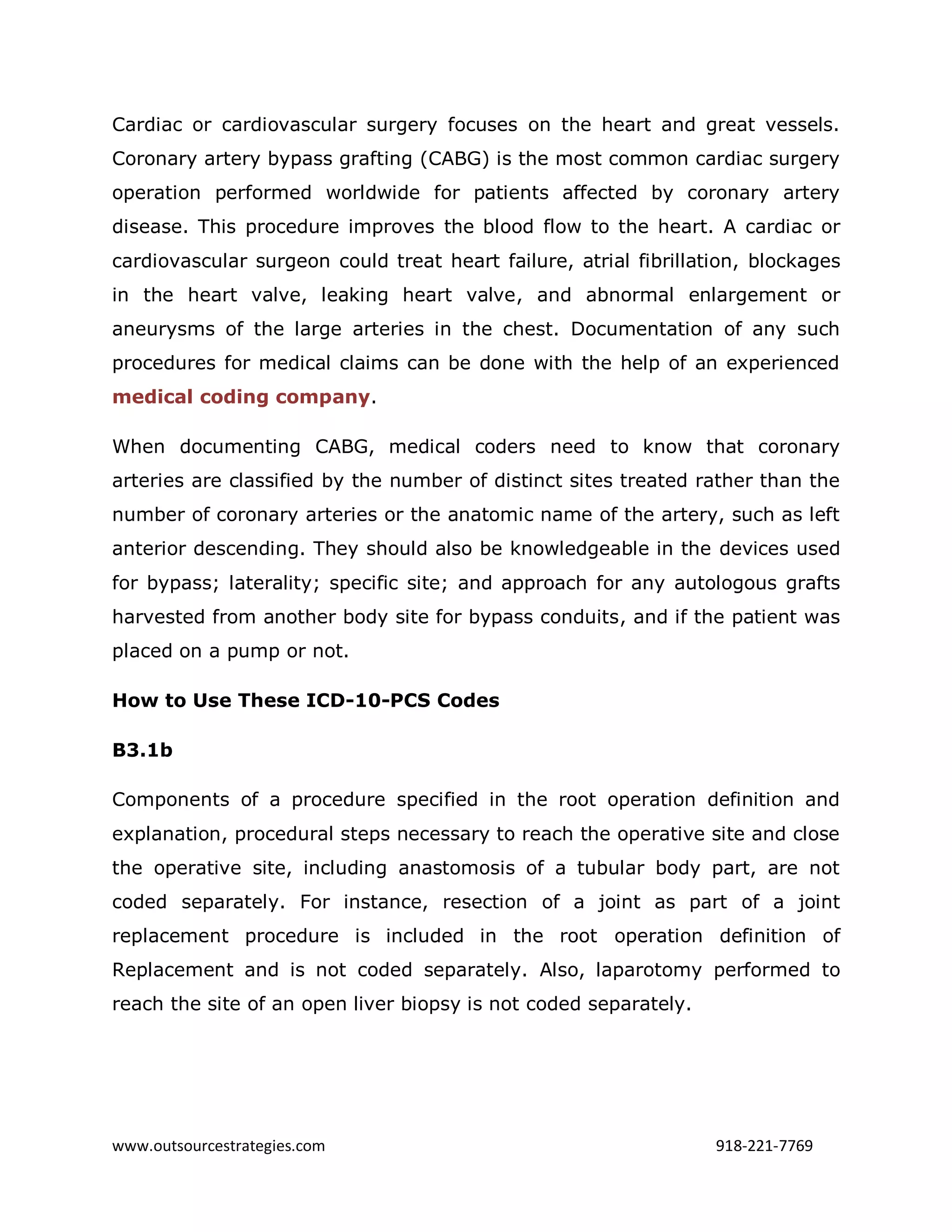 ICD-10-PCS Coding Guidelines for Coronary Arterial Bypass Procedures | PDF