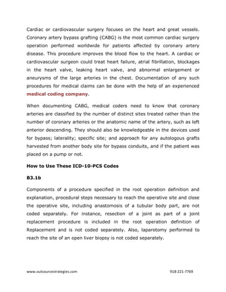 ICD-10-PCS Coding Guidelines for Coronary Arterial Bypass Procedures | PDF