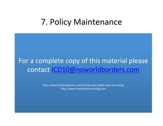 Icd 10 and icd10 medical policy health plan under hipaa | PDF