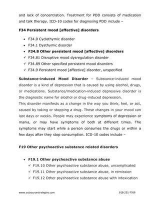 ICD-10 Codes for Diagnosing Four Common Mood Disorders | PDF | Mental ...