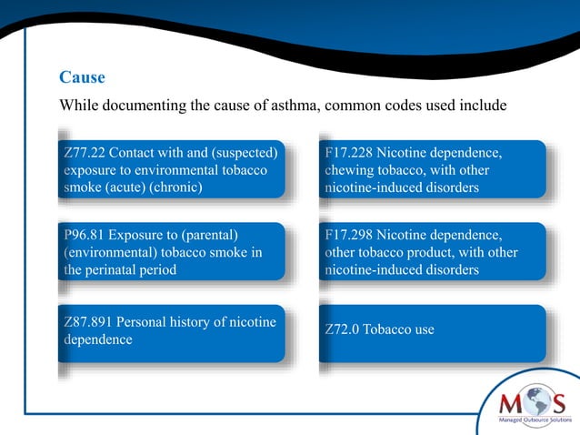 ICD-10 Codes for Documenting Asthma | PPSX | Illegal Drugs, Tobacco ...