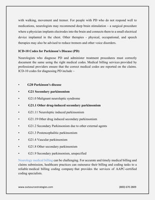 ICD-10 Codes for Reporting PD – A Neurodegenerative Disorder | PDF ...