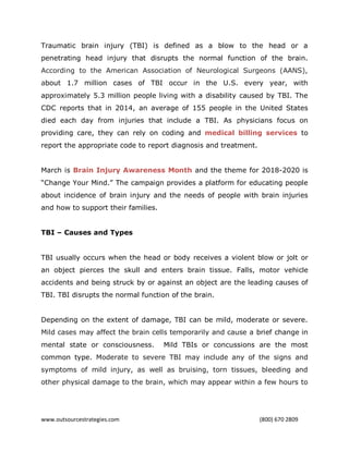 ICD-10 Codes for Traumatic Brain Injury (TBI) | PDF