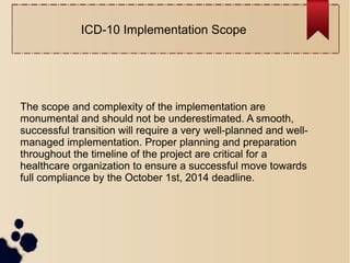 Icd 10 implementation information and plan | PPT