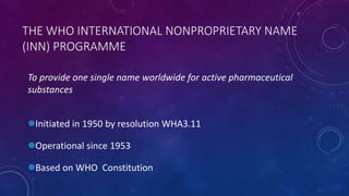 International classification of drugs and IPNP | PPTX