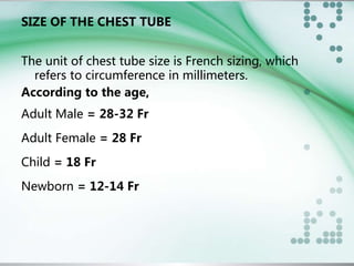 CHEST TUBE DRAINAGE | PPTX