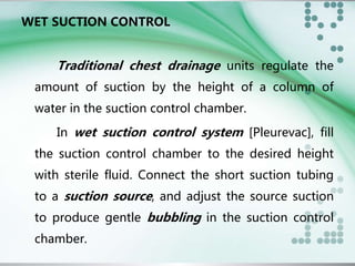 CHEST TUBE DRAINAGE | PPTX