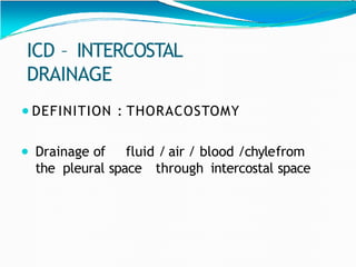 Intercostal Drainage tube management.pptx. | PPTX