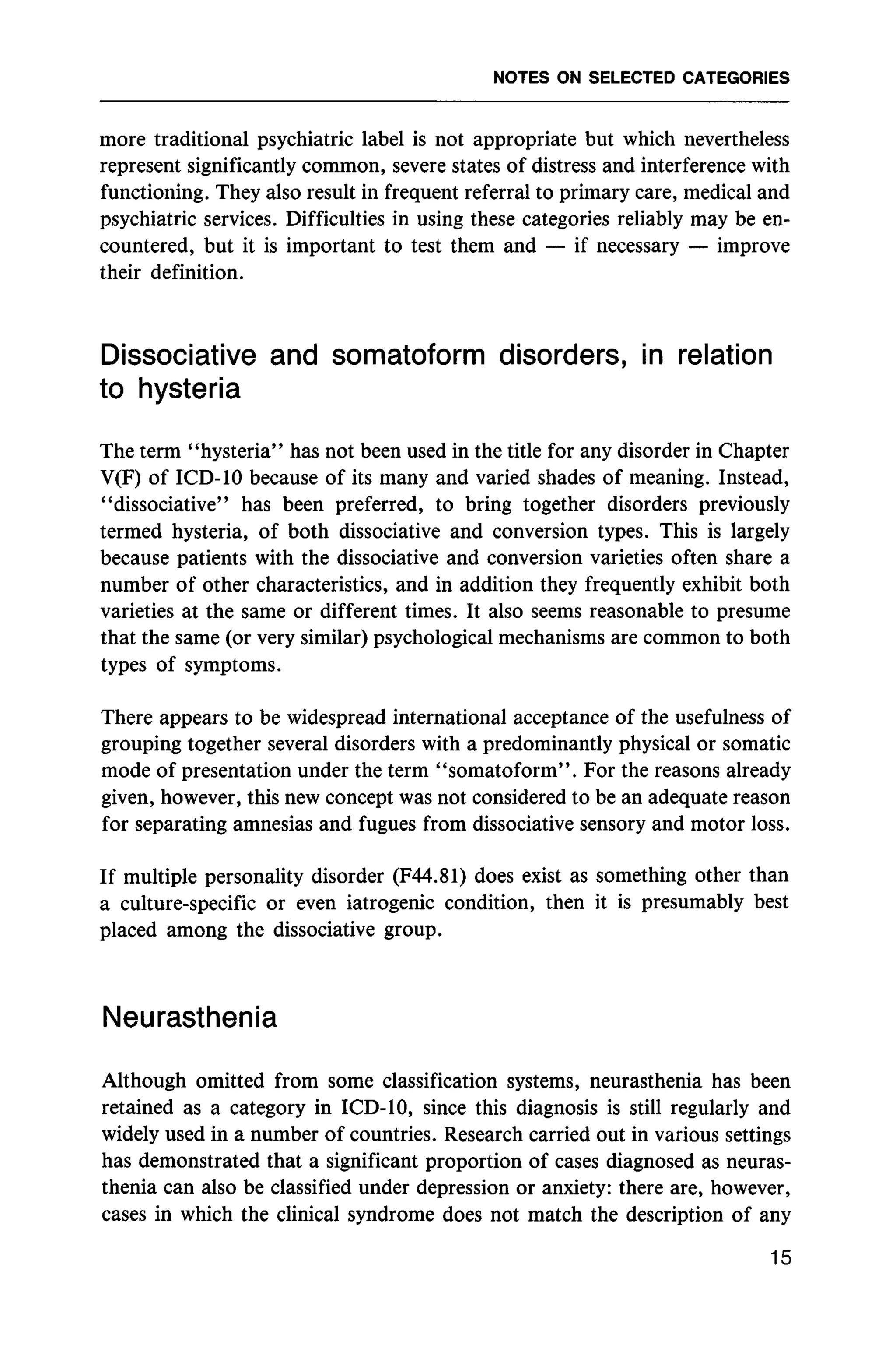 Icd 10 classification of mental and behavioural disorder | PDF