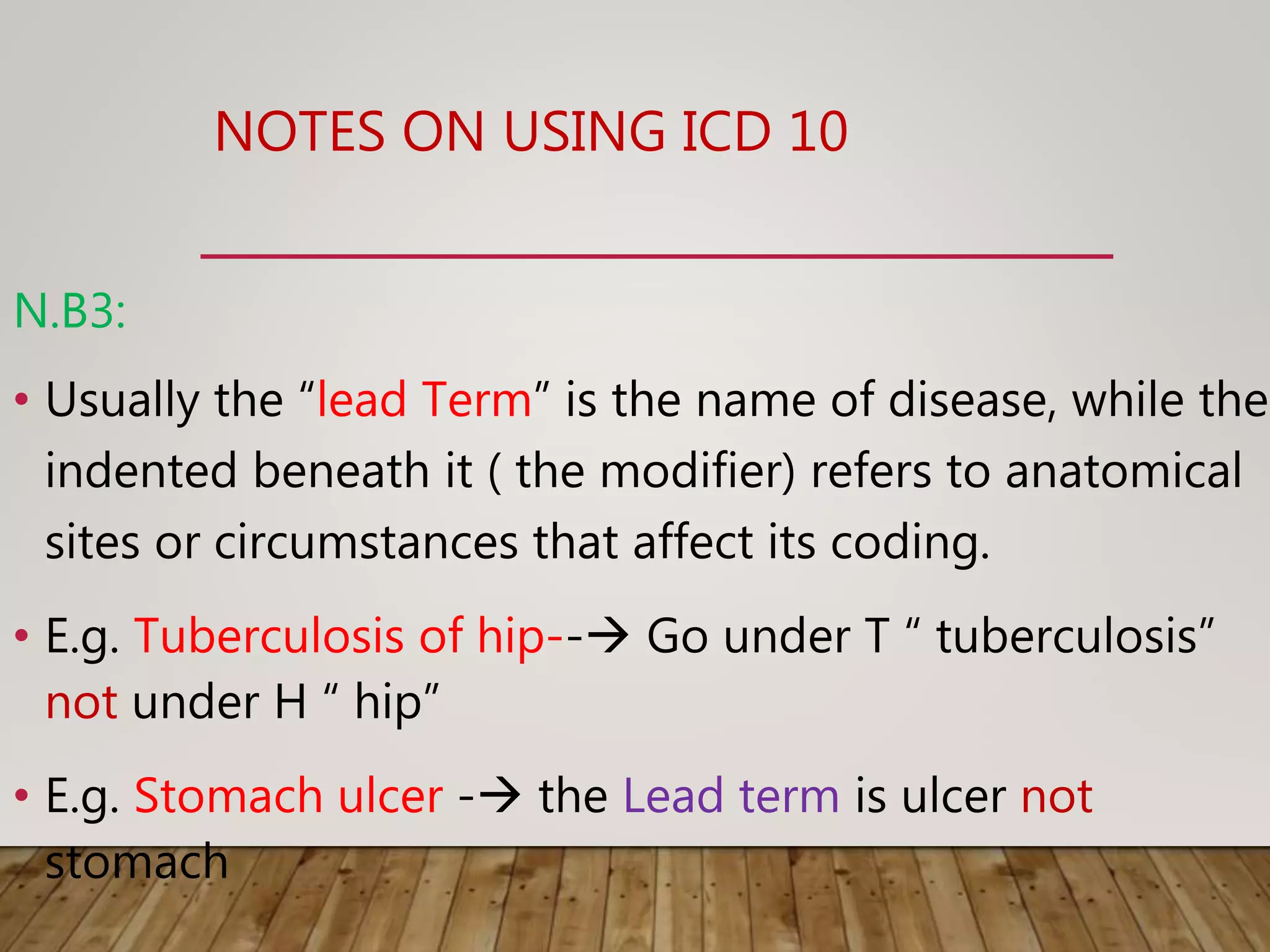 ICD 10 lecture | PPTX