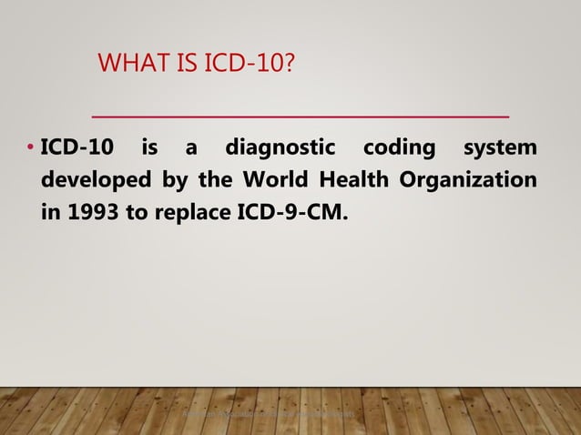 ICD 10 lecture | PPTX