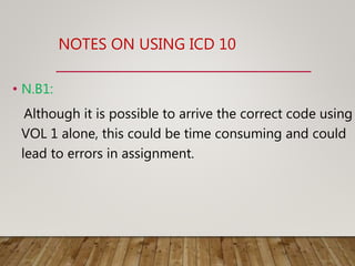 ICD 10 lecture | PPTX