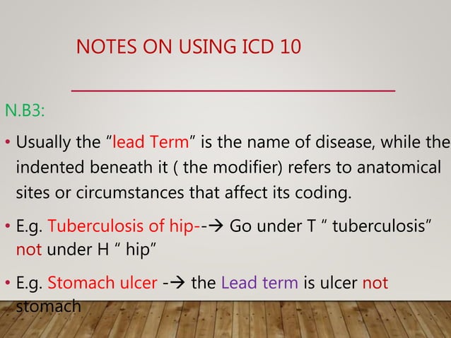 ICD 10 lecture | PPTX