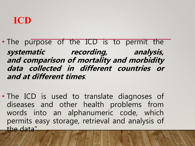 ICD 10 lecture | PPTX