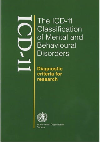 Mr. Surat Ram Jat, MSc (Psychiatric) Nursing, AIIMS New Delhi. ICD 11 | PDF