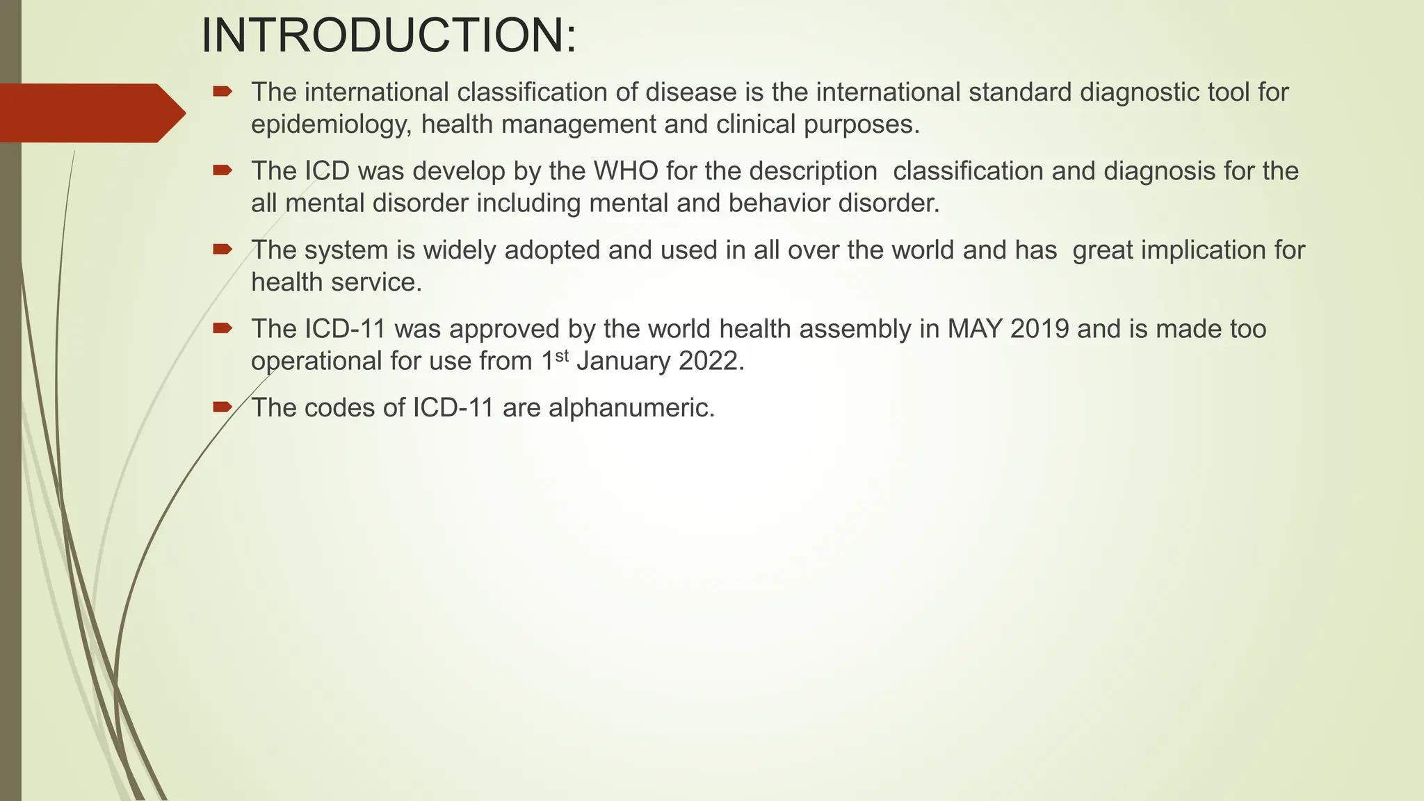 ICD 11.pptx classification of mental disorder | PPTX