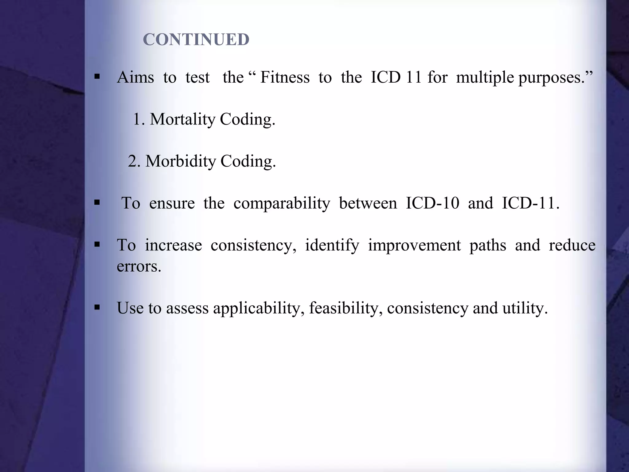 Icd 11 ppt | PPTX