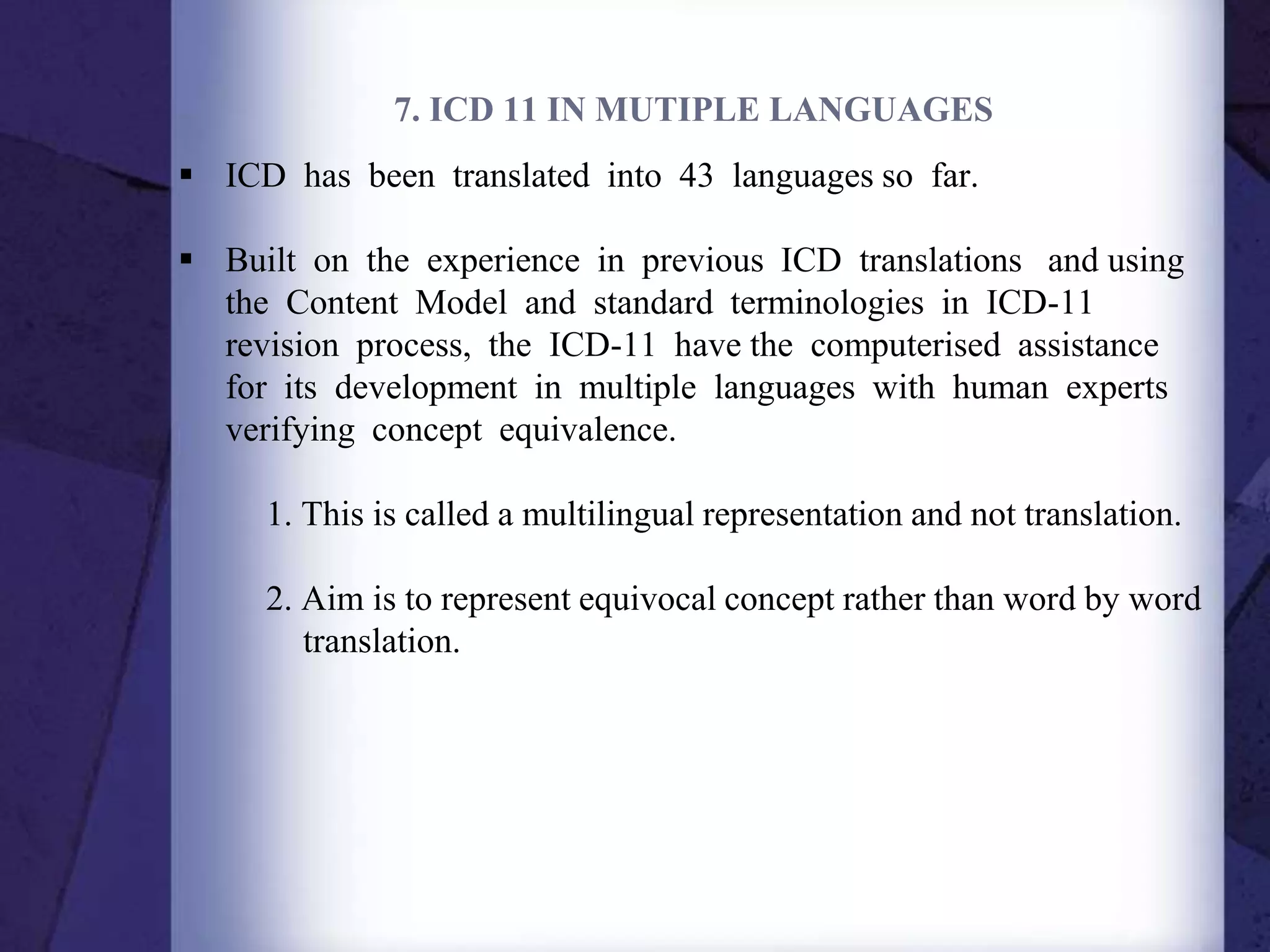 Icd 11 ppt | PPTX