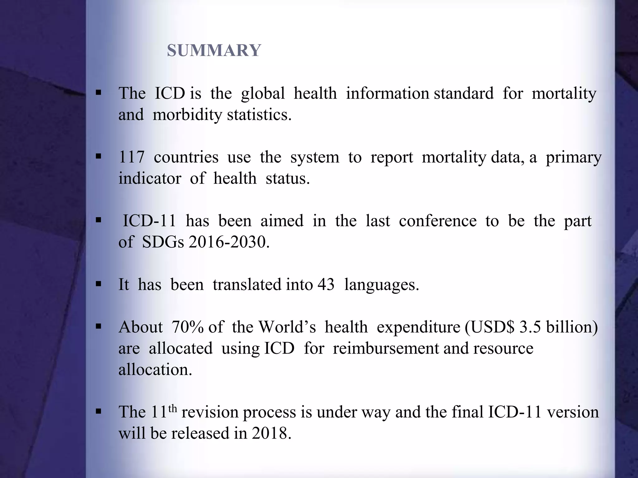 Icd 11 ppt | PPTX