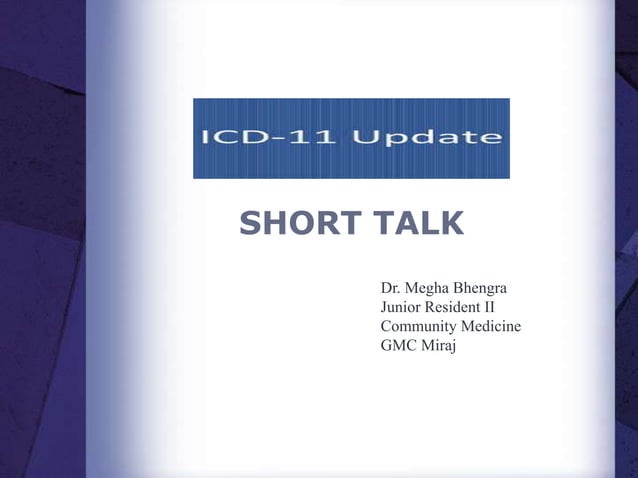 Icd 11 ppt | PPTX