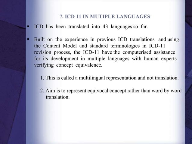 Icd 11 ppt | PPTX