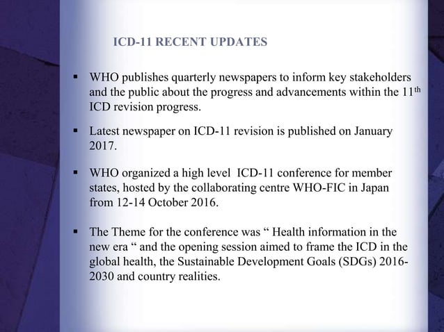 Icd 11 ppt | PPTX