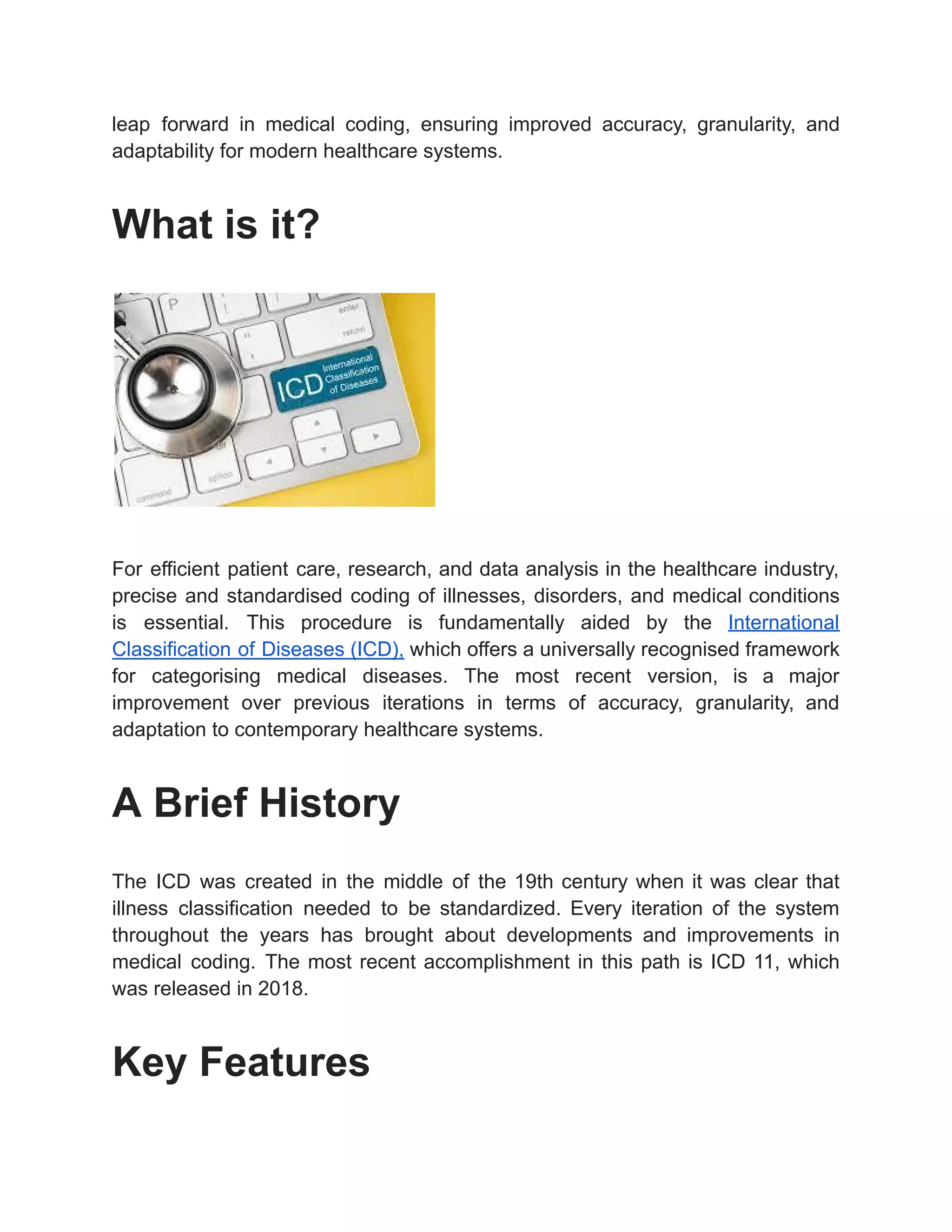 ICD 11 The Next Generation of International Classification of Diseases ...