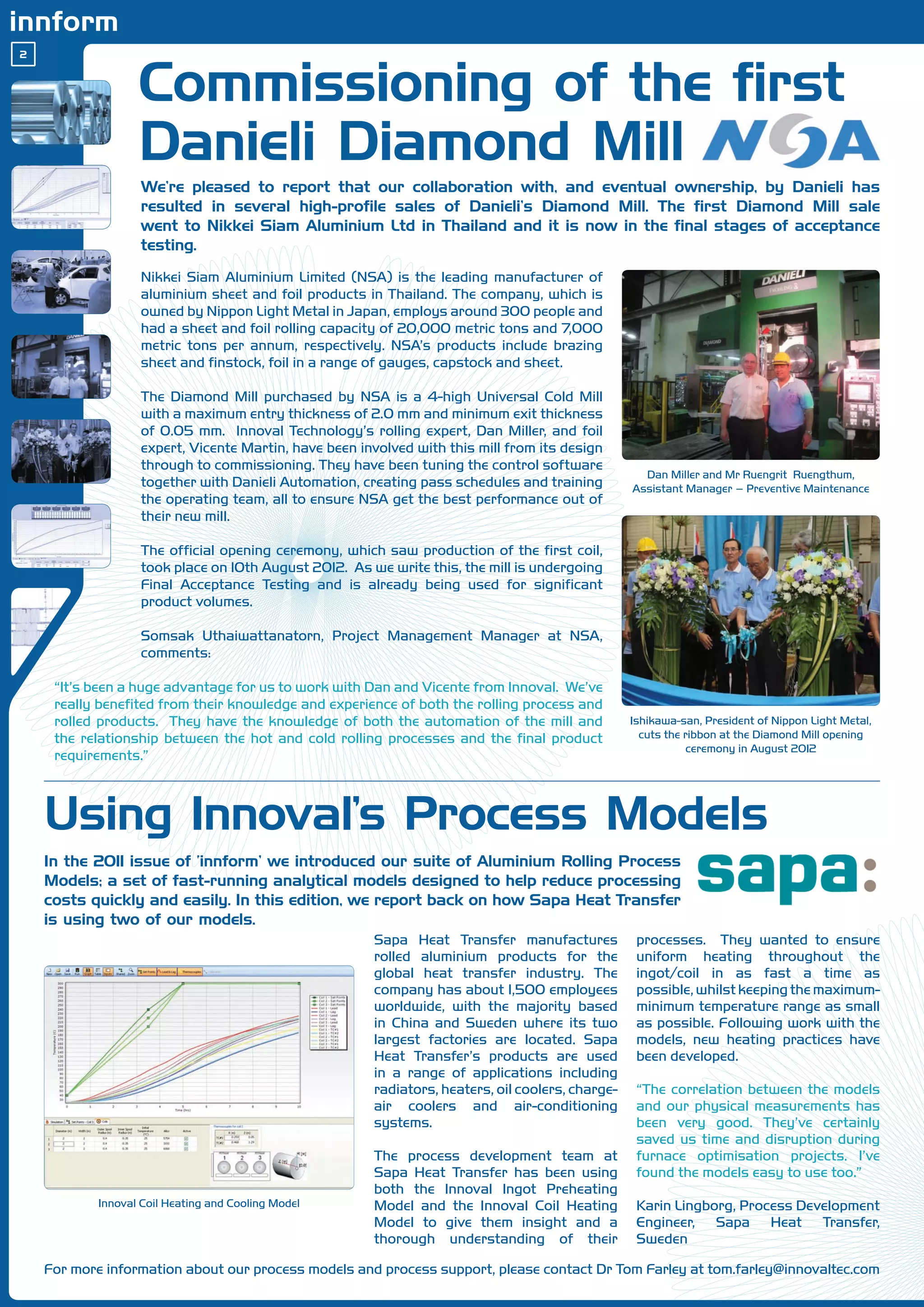Innoval Technology newsletter 2012/2013 | PDF | Manufacturing Industry | Industries