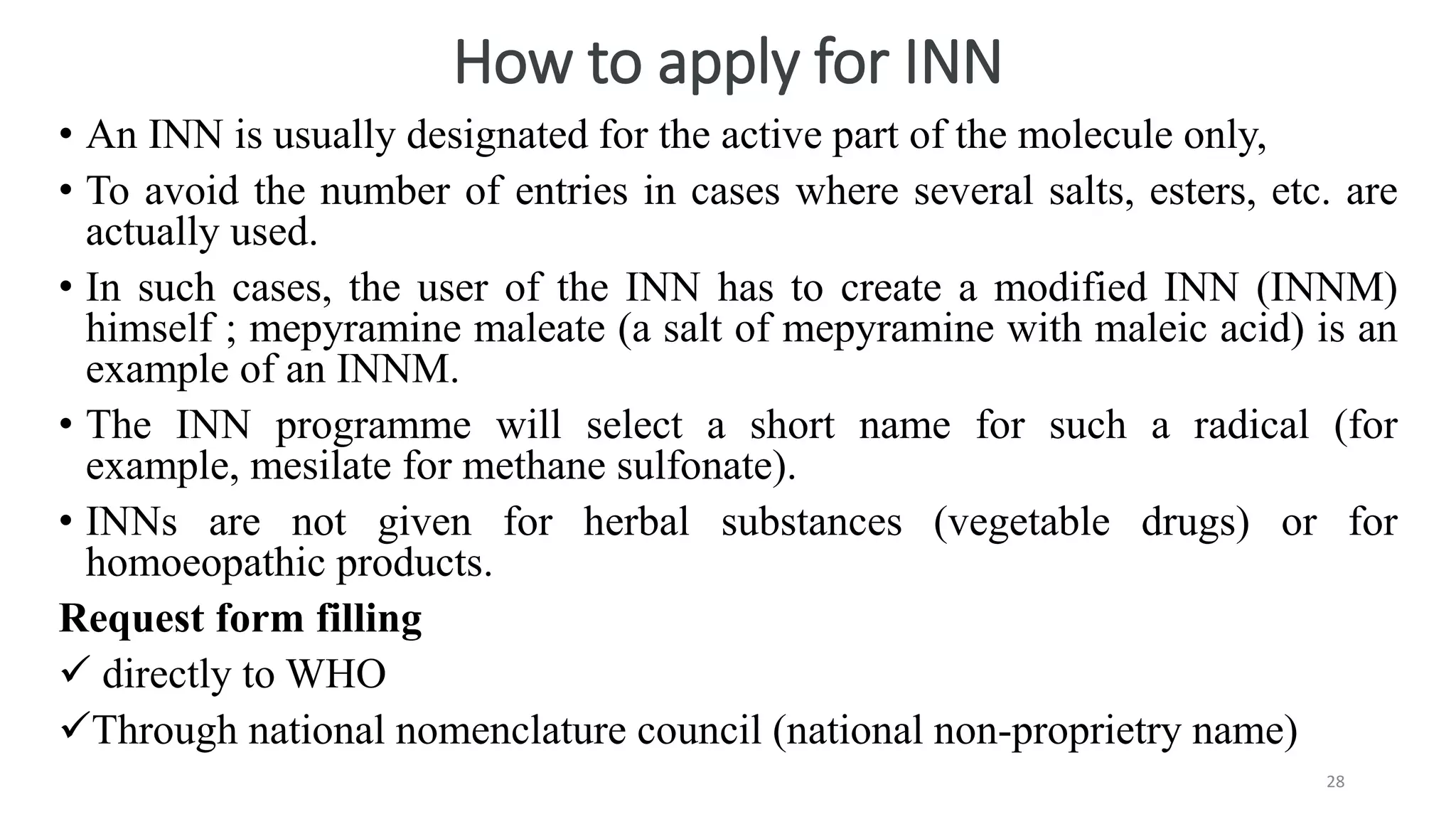 International classification of disease and International non ...