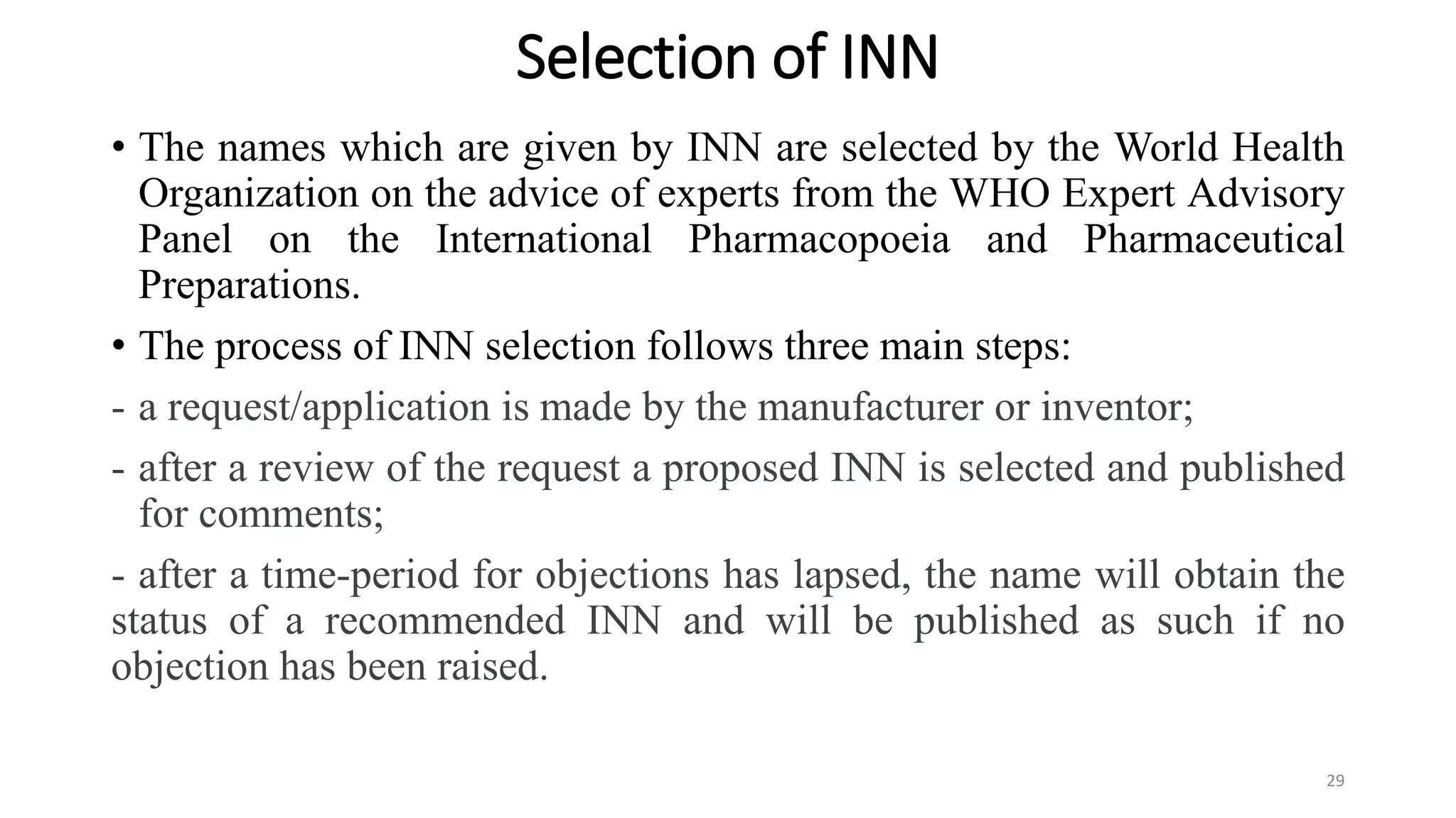 International classification of disease and International non ...