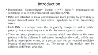 International classification of disease and International non ...