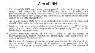International classification of disease and International non ...