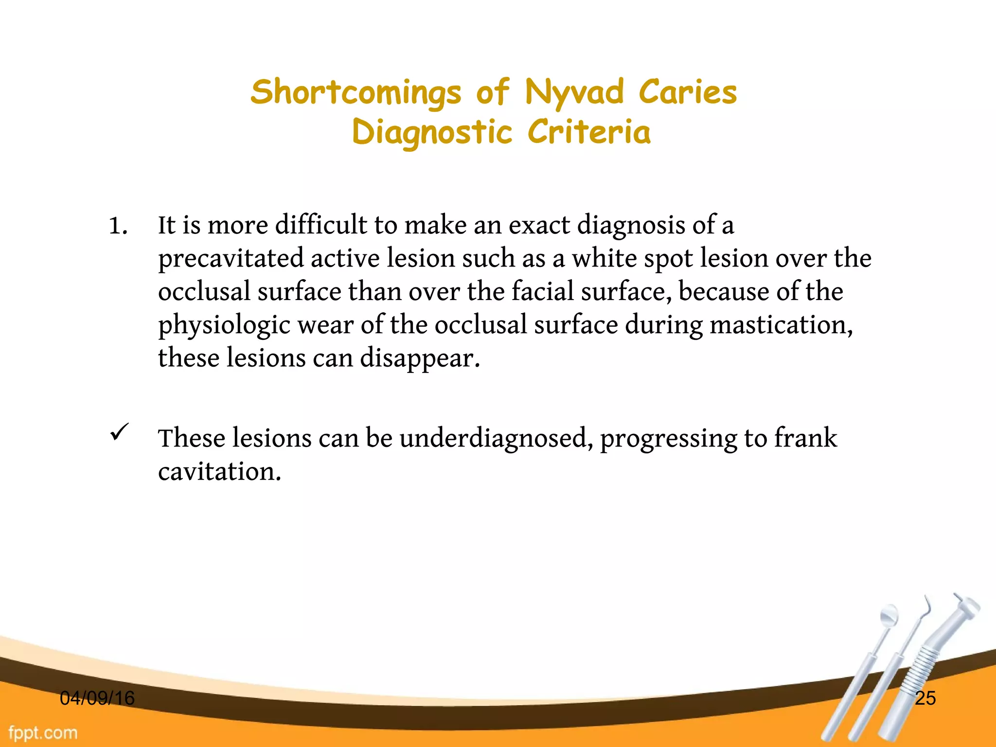 International Caries Detection And Assessment System Icdas Ppt
