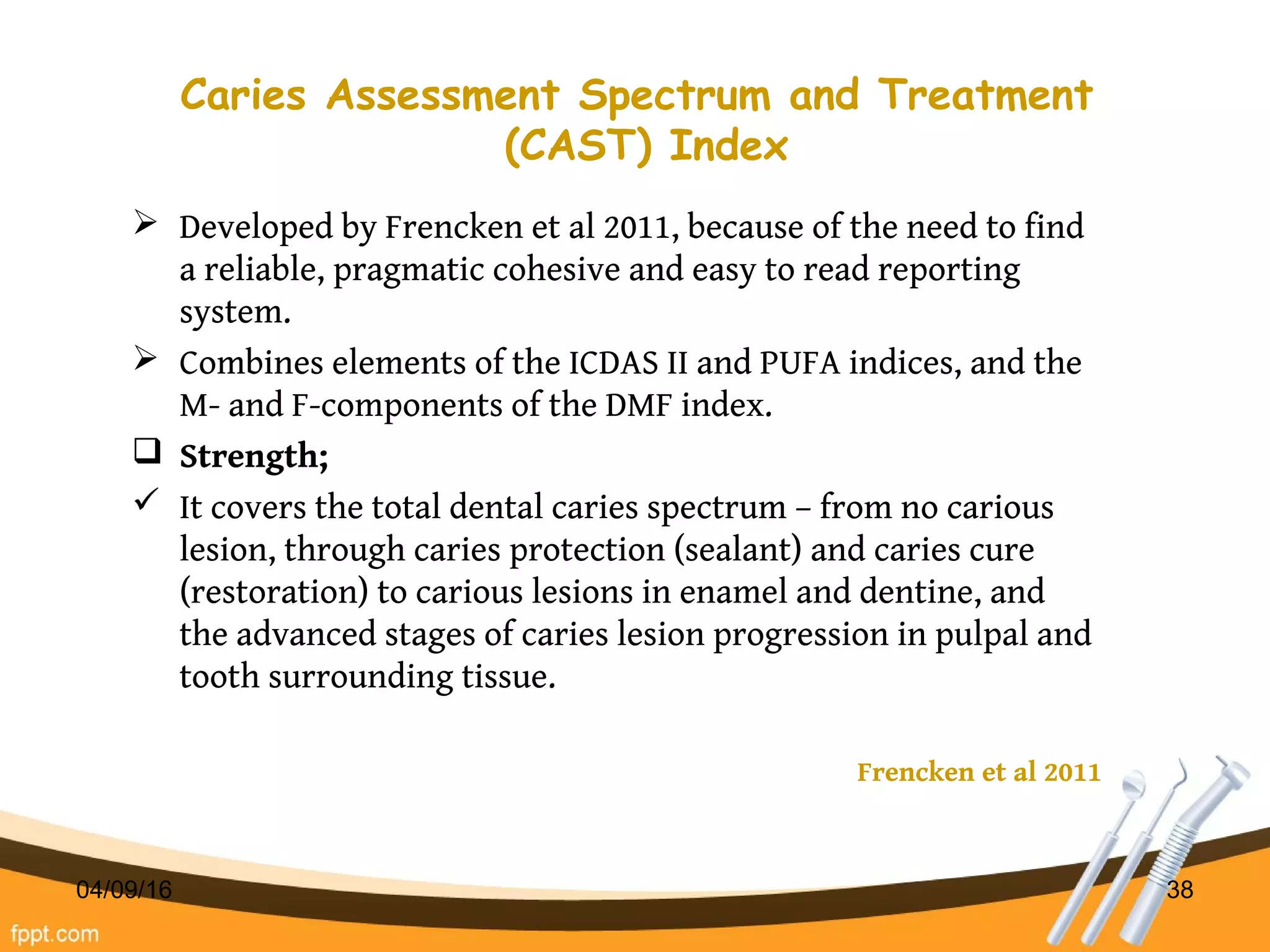 International Caries Detection and Assessment System (ICDAS) | PPT