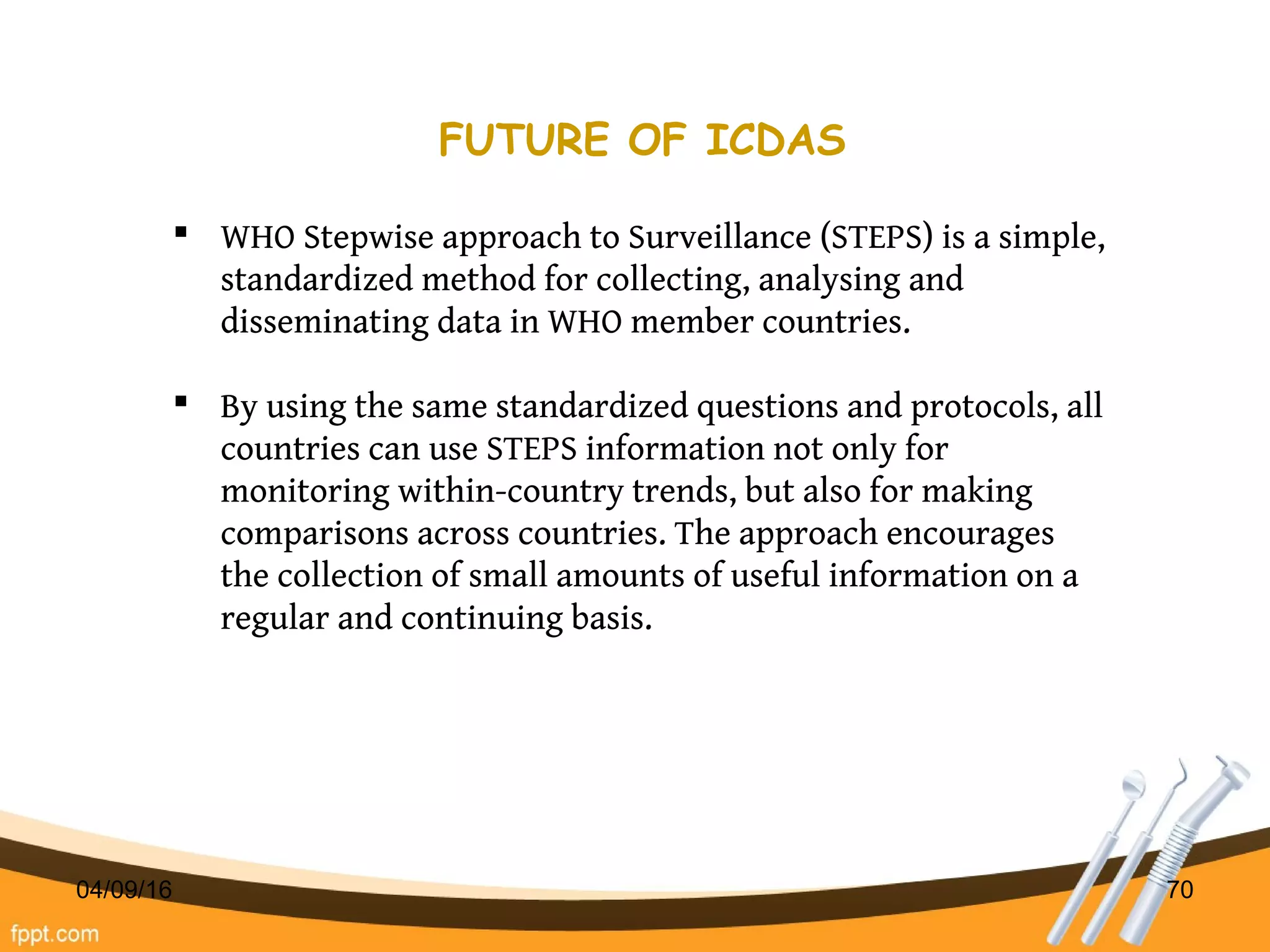 International Caries Detection and Assessment System (ICDAS) | PPT