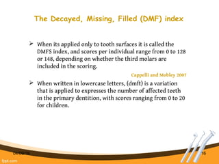 International Caries Detection and Assessment System (ICDAS) | PPT