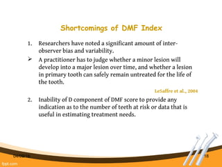 International Caries Detection and Assessment System (ICDAS) | PPT